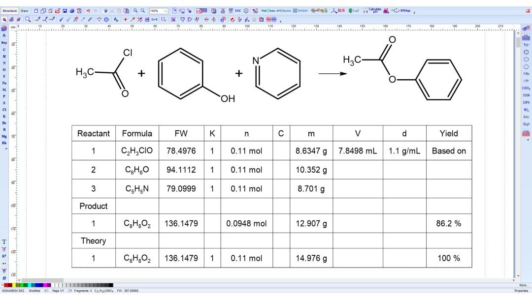 专业的化学结构绘制工具-ACD/ChemSketch